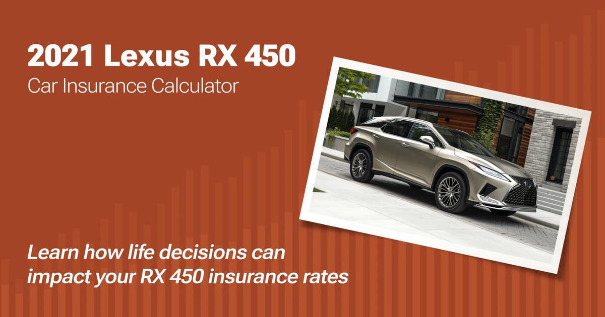 2021 Lexus RX 450 Car Insurance Calculator with Rate Review