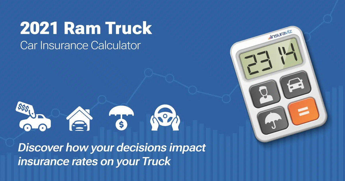 2021 Ram Truck Car Insurance Calculator: Learn and Save